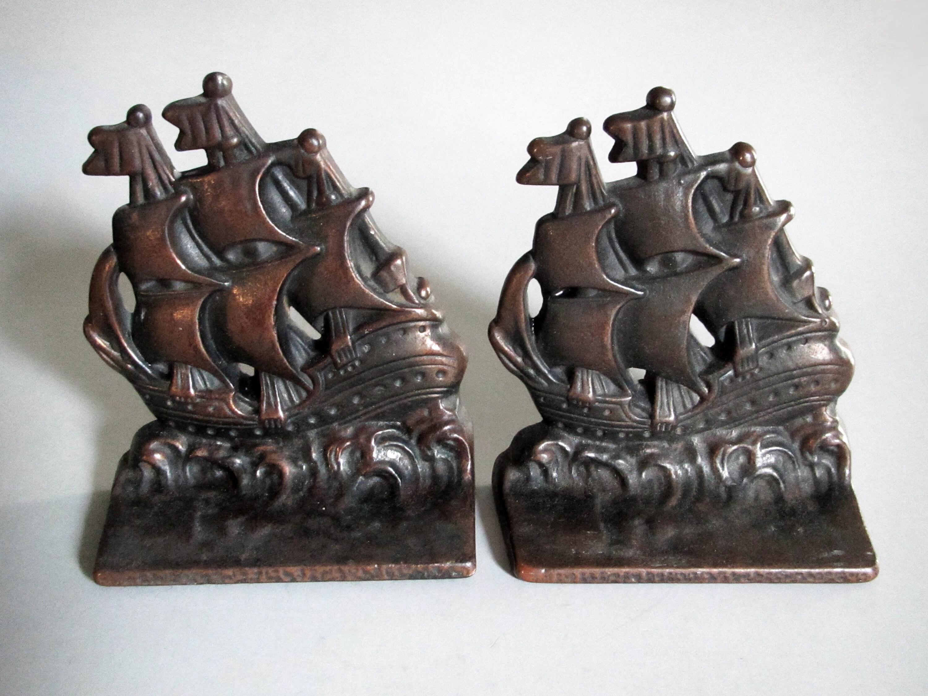 Vintage Ship Bookends