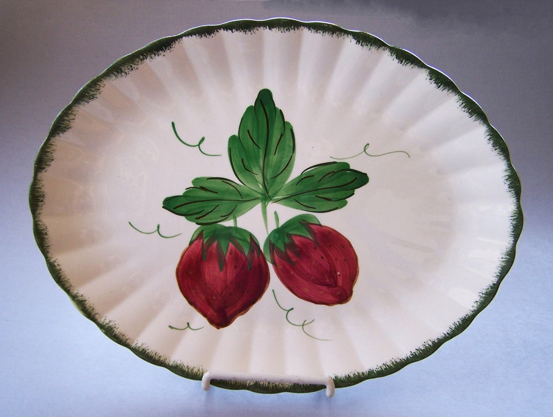 Blue Ridge Southern Potteries "wild Strawberry" Oval Platter – 13.5 ...