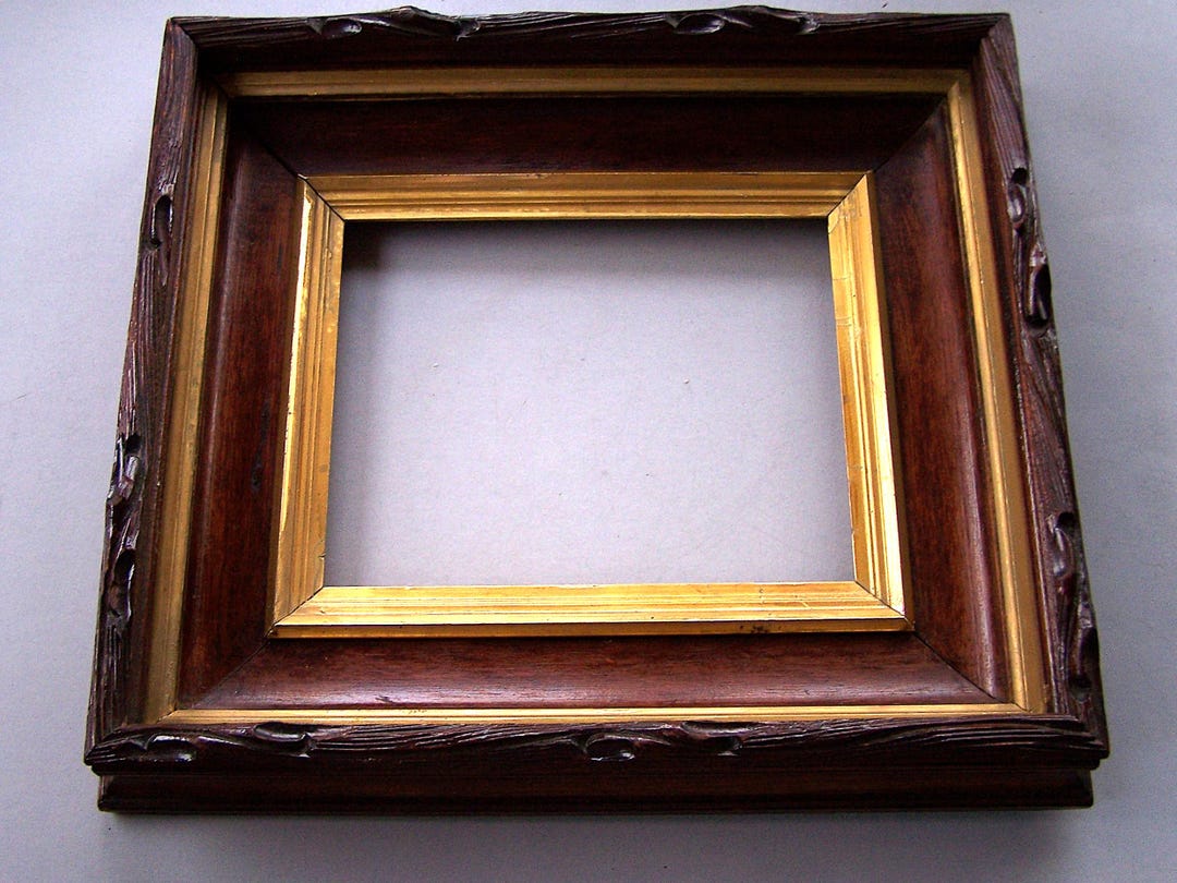 Victorian 1800s Carved Wood Picture Frame - Gilt/gold Leaf Accented ...