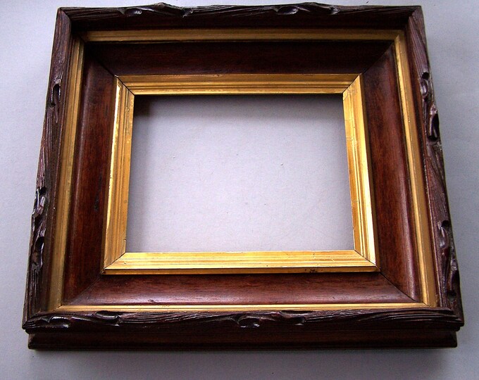 Victorian 1800s Carved Wood Picture Frame - Gilt/gold Leaf Accented ...