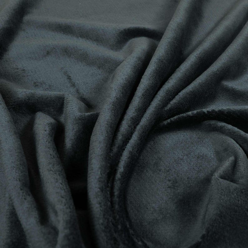 Ultra Soft Deep Pile Plain Velvet Upholstery Fabric for Curtains, Sofas ...