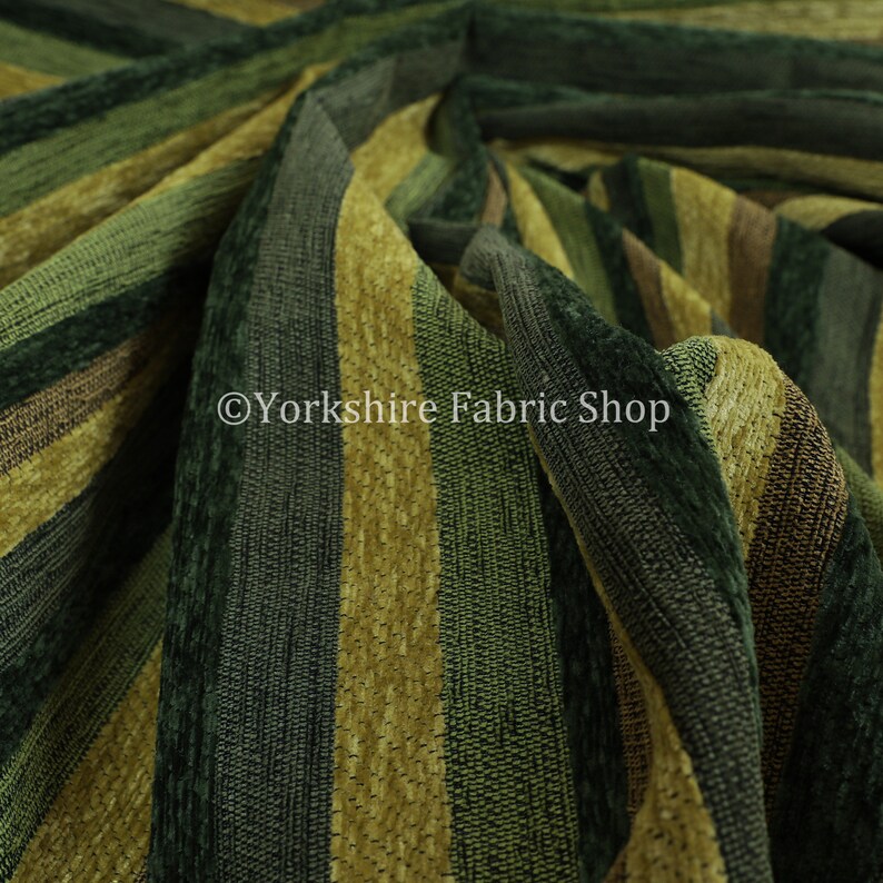 New Modern Designer Soft Luxury Striped Pattern Fabric Green - Etsy