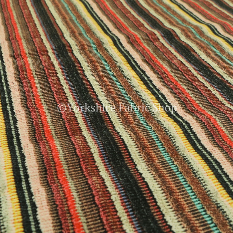 Funky Multicolour Designer Striped Pattern Velour Print Velvet - Etsy