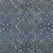 Geometric Medallion Pattern in A Metallic Blue Silver Colour Upholstery ...