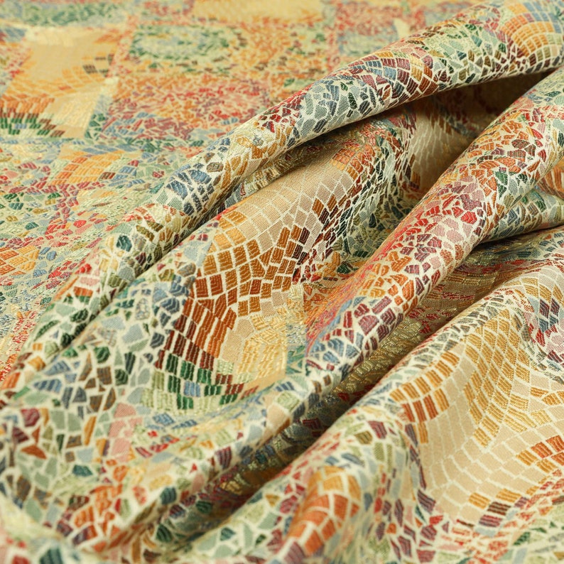 Stunning Stain Glass Mosaic Effect Upholstery Fabric for - Etsy UK