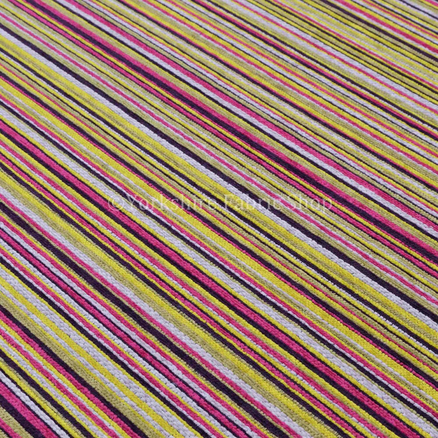 Quality Soft Woven Railroad Striped Pattern Chenille | Etsy UK