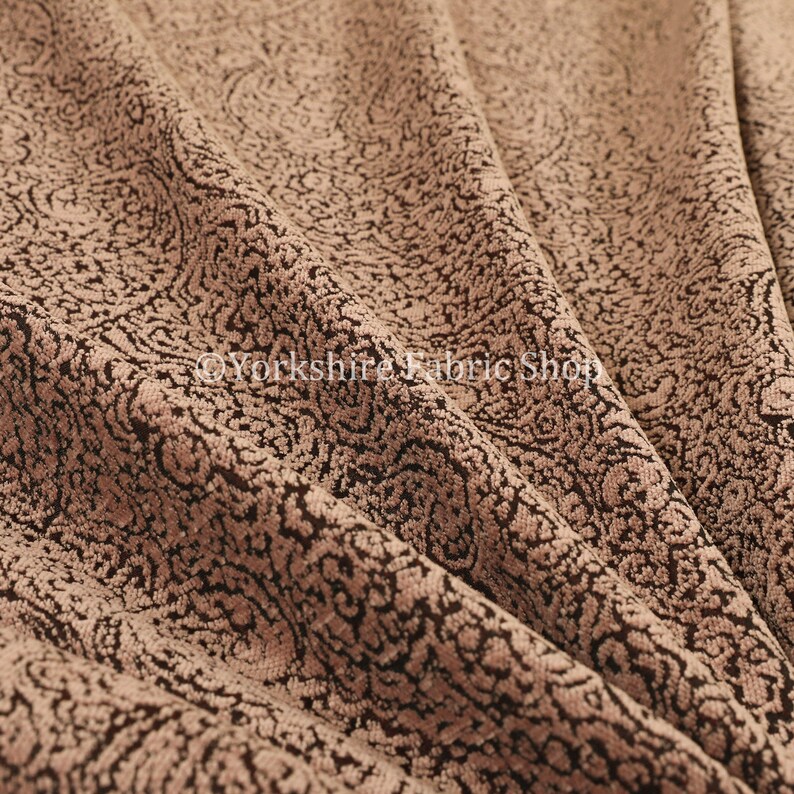 All Over Detailed Damask Heavyweight Soft Chenille in Pink | Etsy