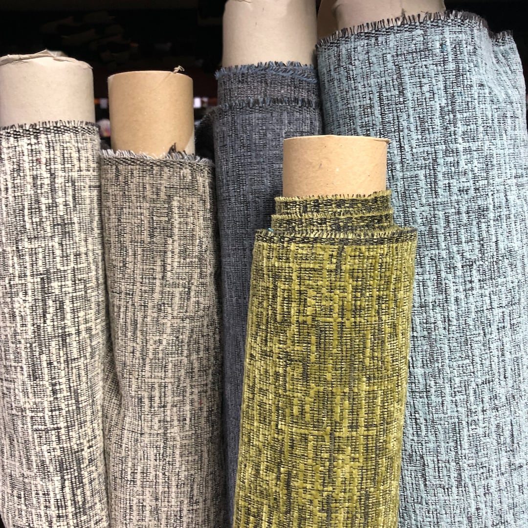 Stylish Textured Chenille Plain Fabric for Upholstery, Curtains ...