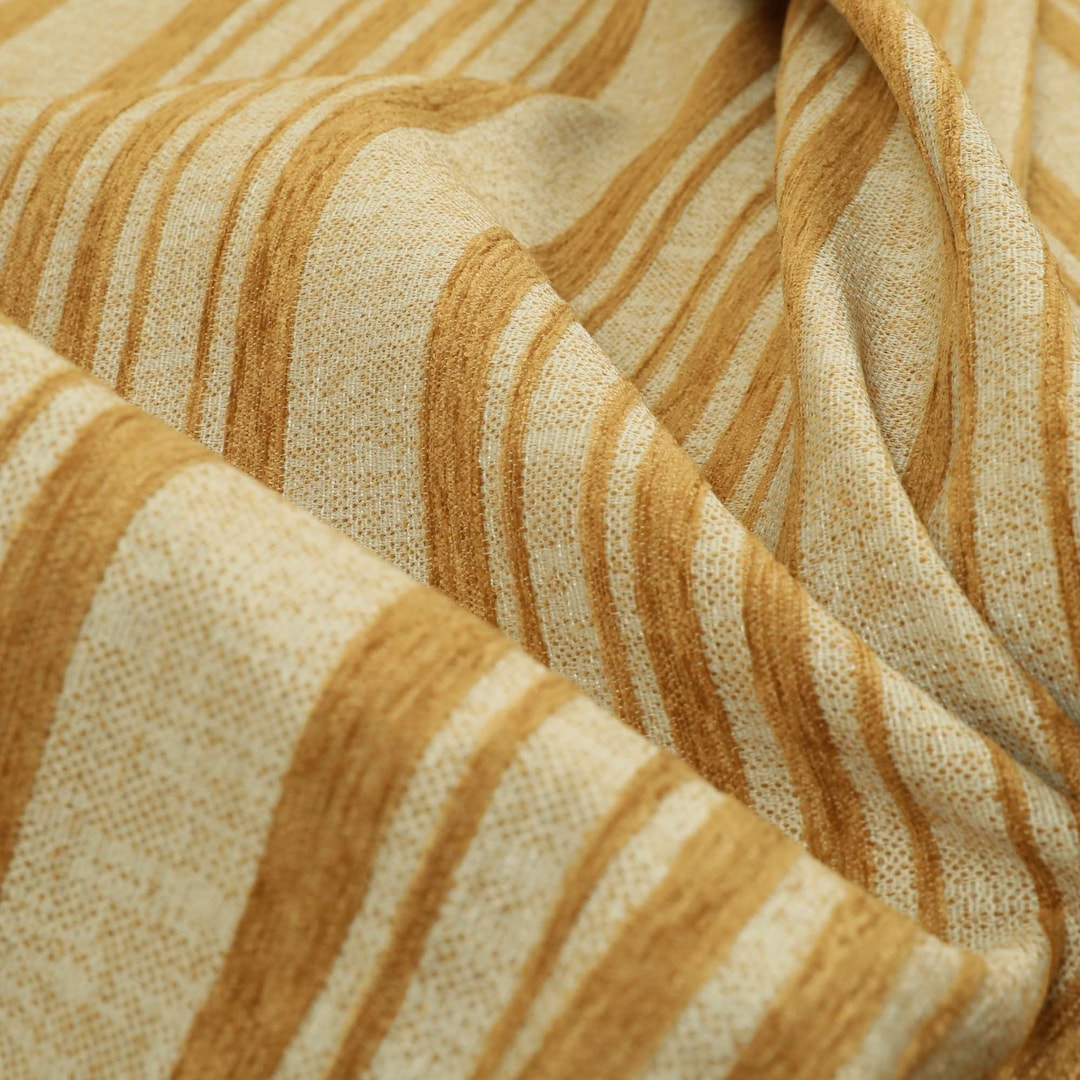 Mono Tone Faded Stripe Pattern Orange Colour Chenille Quality ...