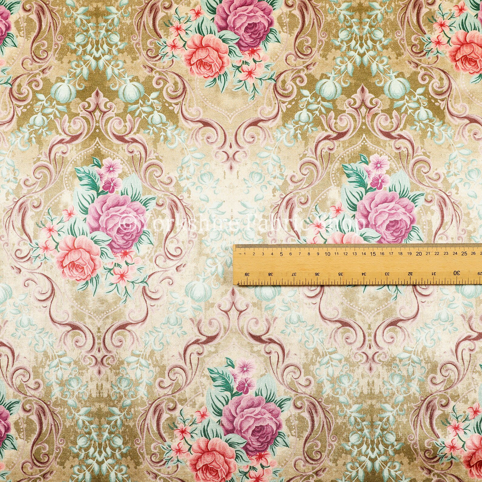 Quality Shiny Floral Printed Pattern Gold Velvet Upholstery | Etsy