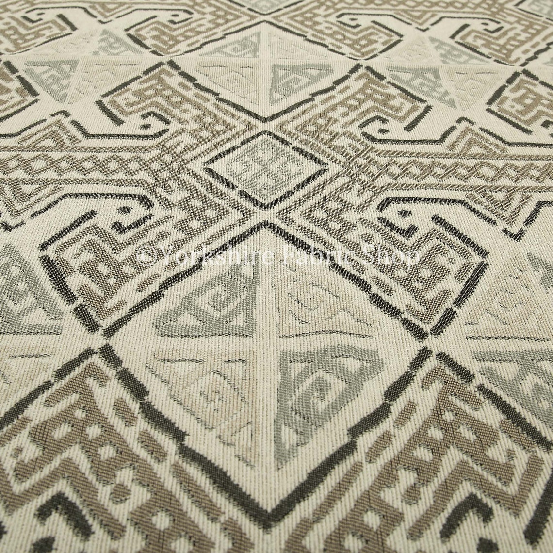 New Kilim Aztec Design Pattern Grey Beige Woven Soft Chenille | Etsy UK