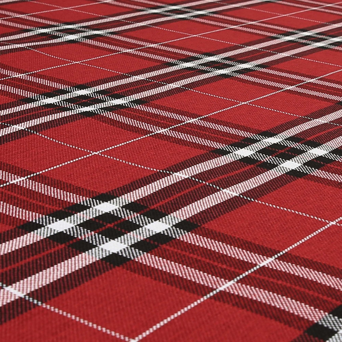 Scottish Theme Tartan Plaid Pattern Chenille Red Upholstery - Etsy