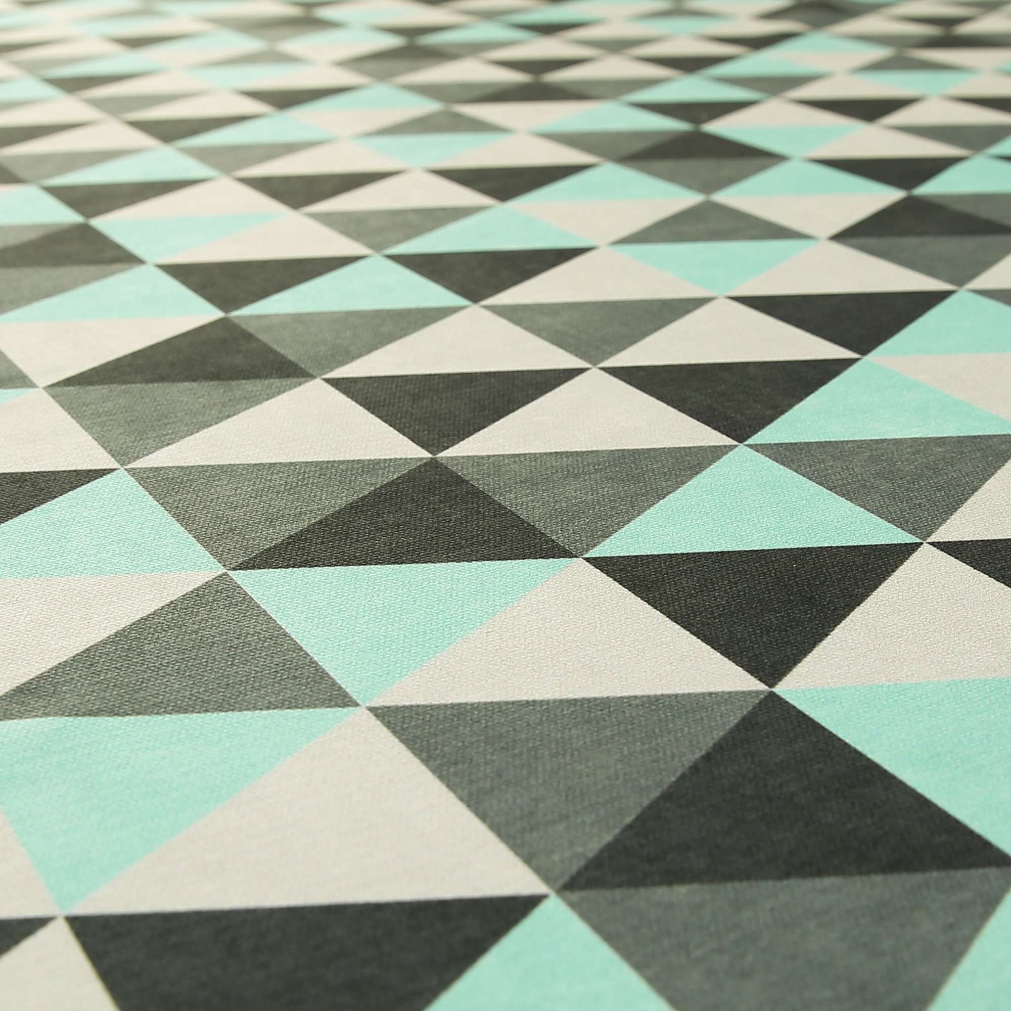 New Modern Geometric Triangle Pattern Teal Grey White Colour Soft ...