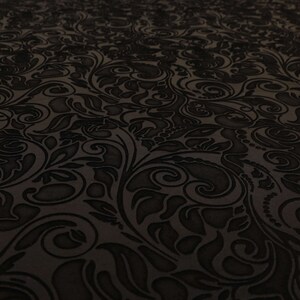 Quality Shiny Floral Embossed Black Velvet Pattern Upholstery ...