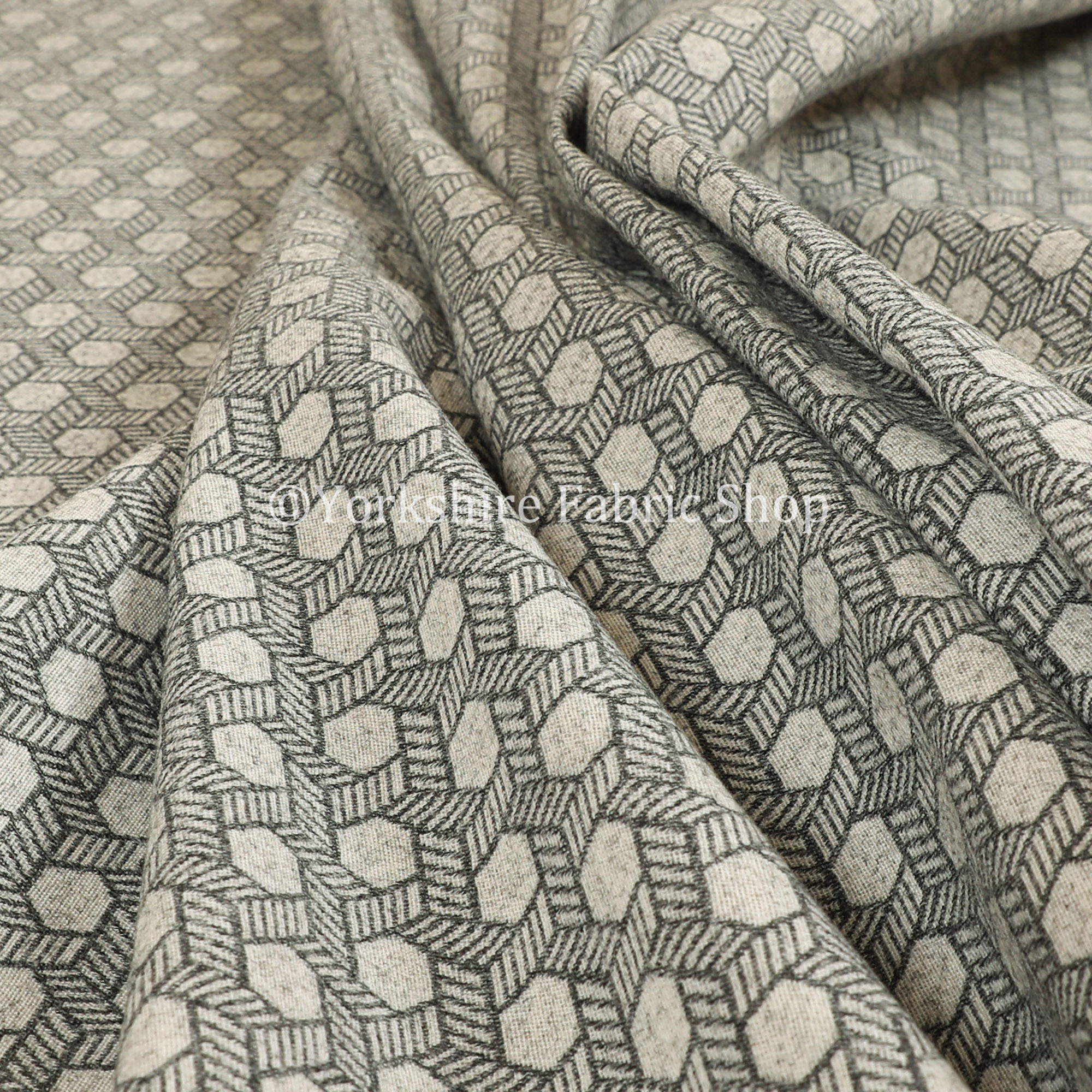 Soft Modern Geometric Hexagon Pattern Wool Textured Grey White | Etsy