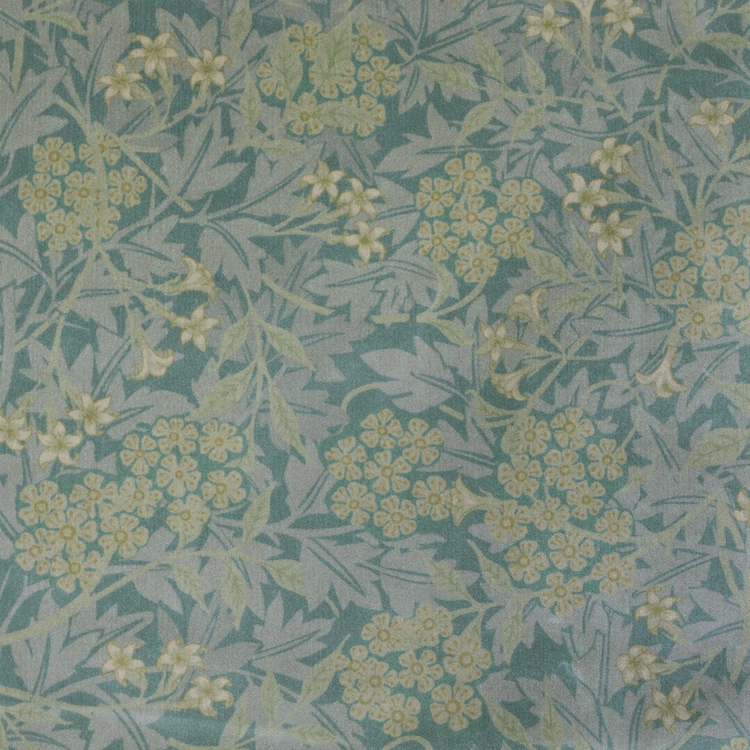 Muted Meadow Upholstery Fabric Curtains Furniture Blue Green Floral ...