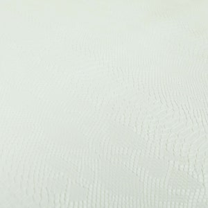 Designer Embossed Snake Animal Textured White Faux Leather Upholstery ...