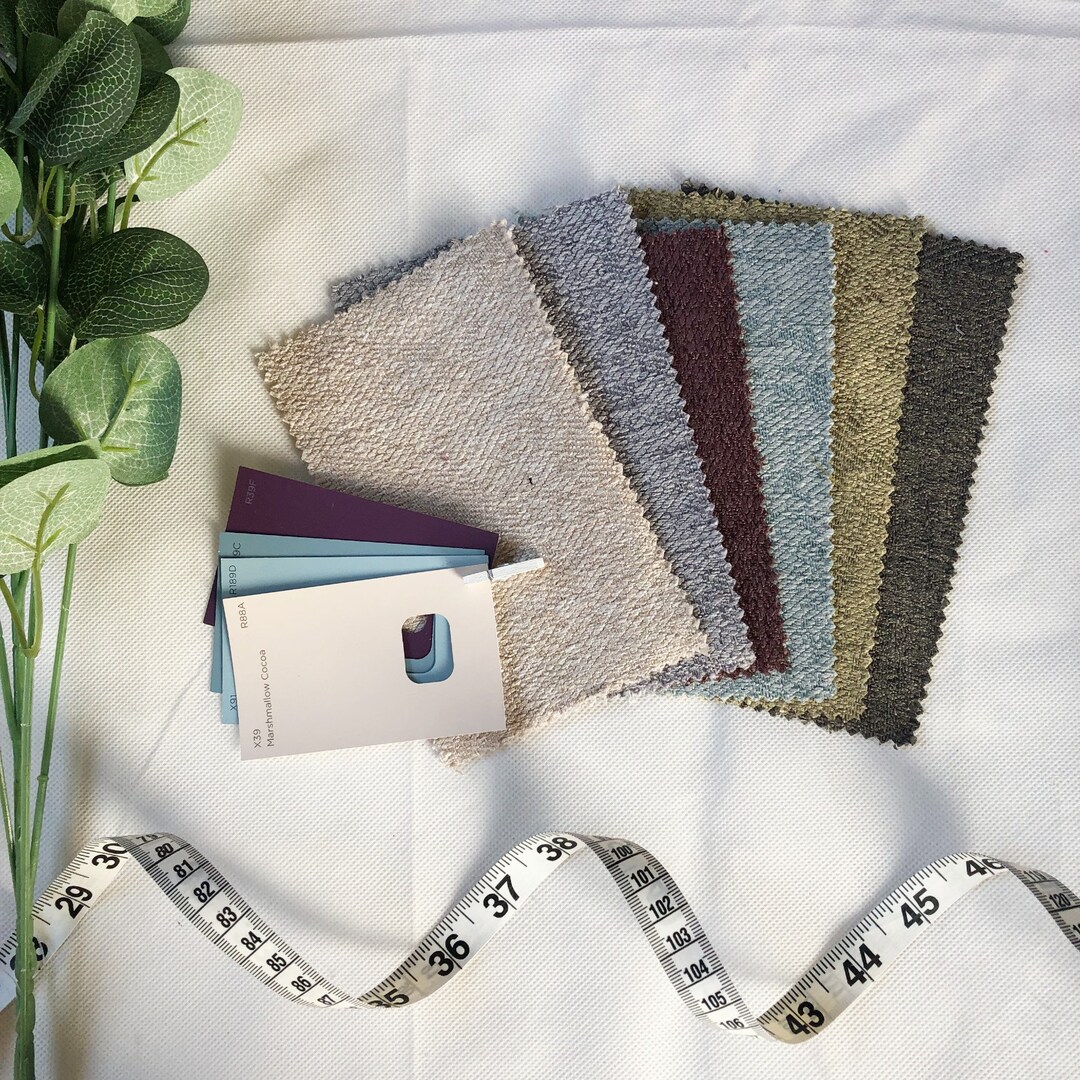Tweed Effect Woven Plain Chenille Quality Fabrics for Upholstery ...