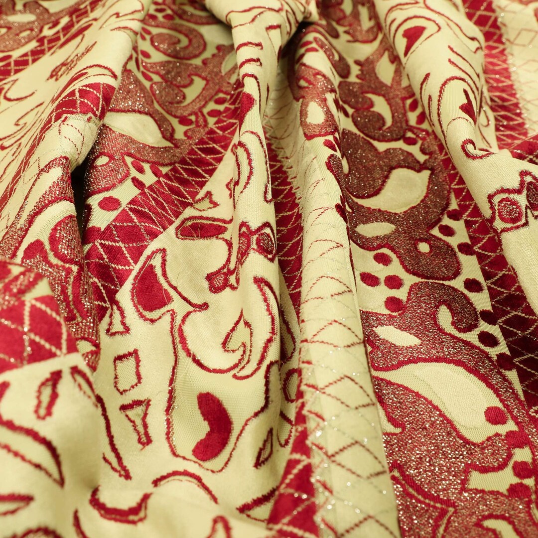 Luxury Stripe Pattern Velvet Texture Upholstery Furnishing Fabric in ...