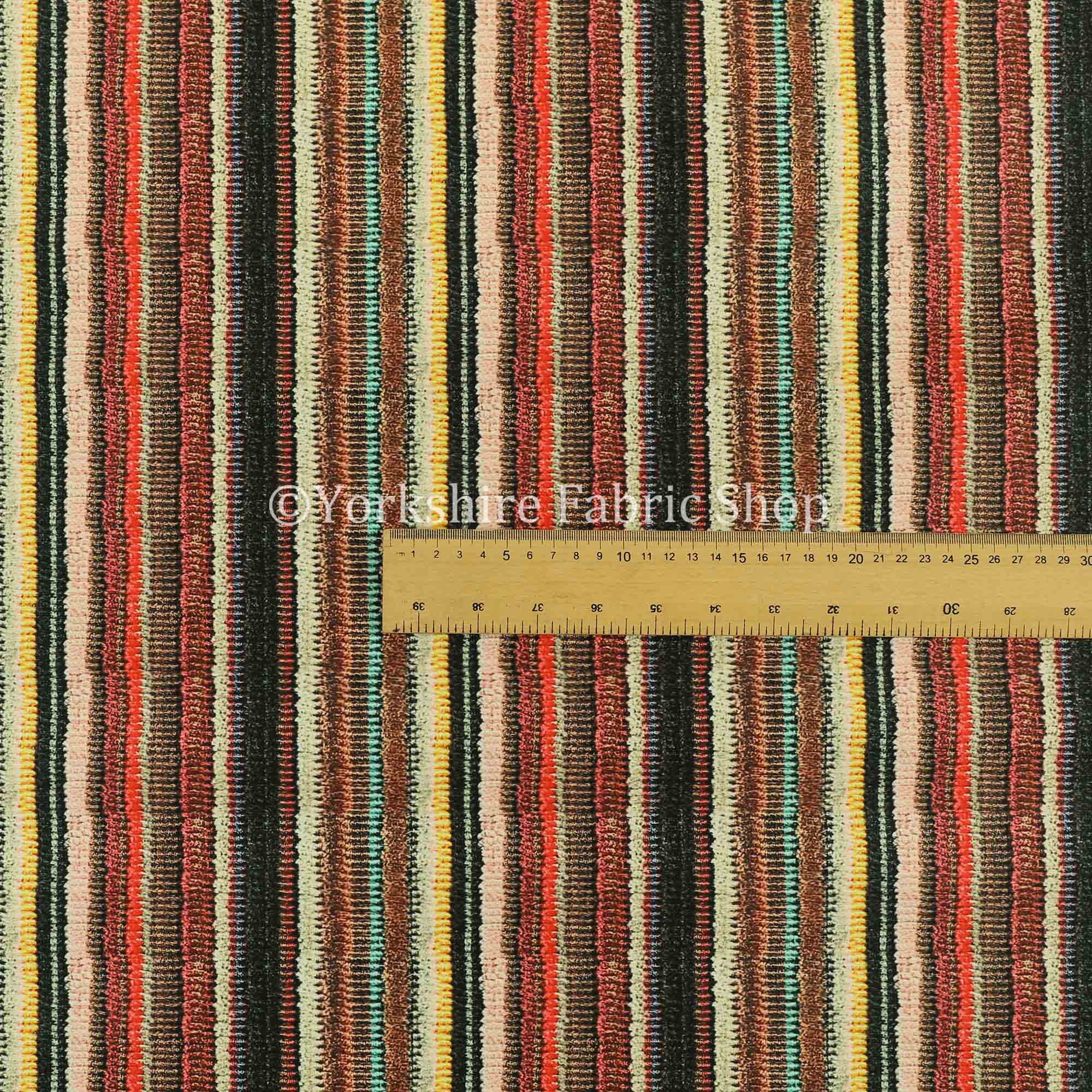 Funky Multicolour Designer Striped Pattern Velour Print Velvet - Etsy UK