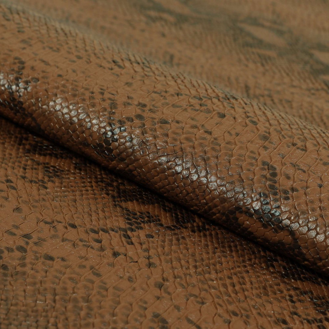 Furnishing Fabrics Animal Snake Theme Scales Textured Pattern Coffee ...