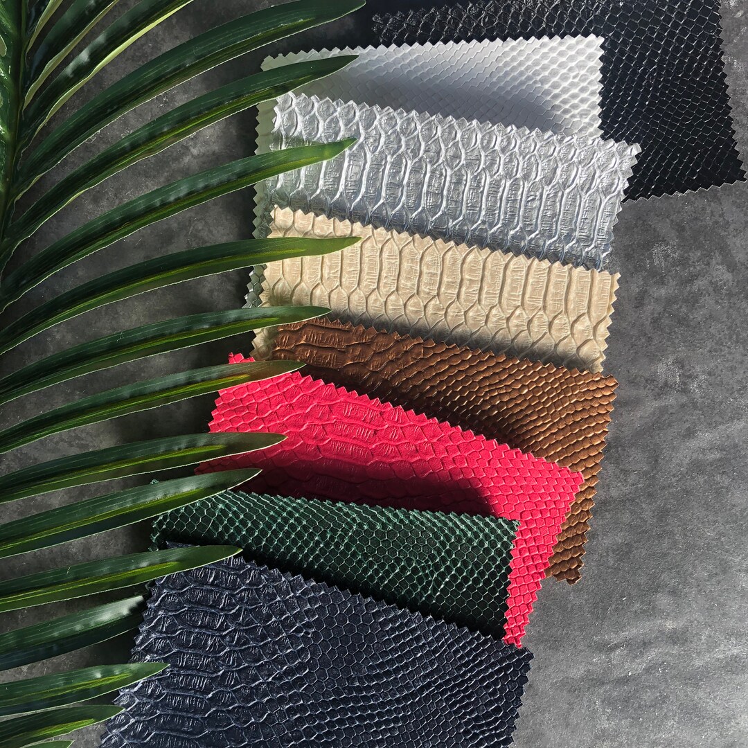 Snakeskin Vinyl Faux Leather Fabrics for Upholstery, Cushions ...