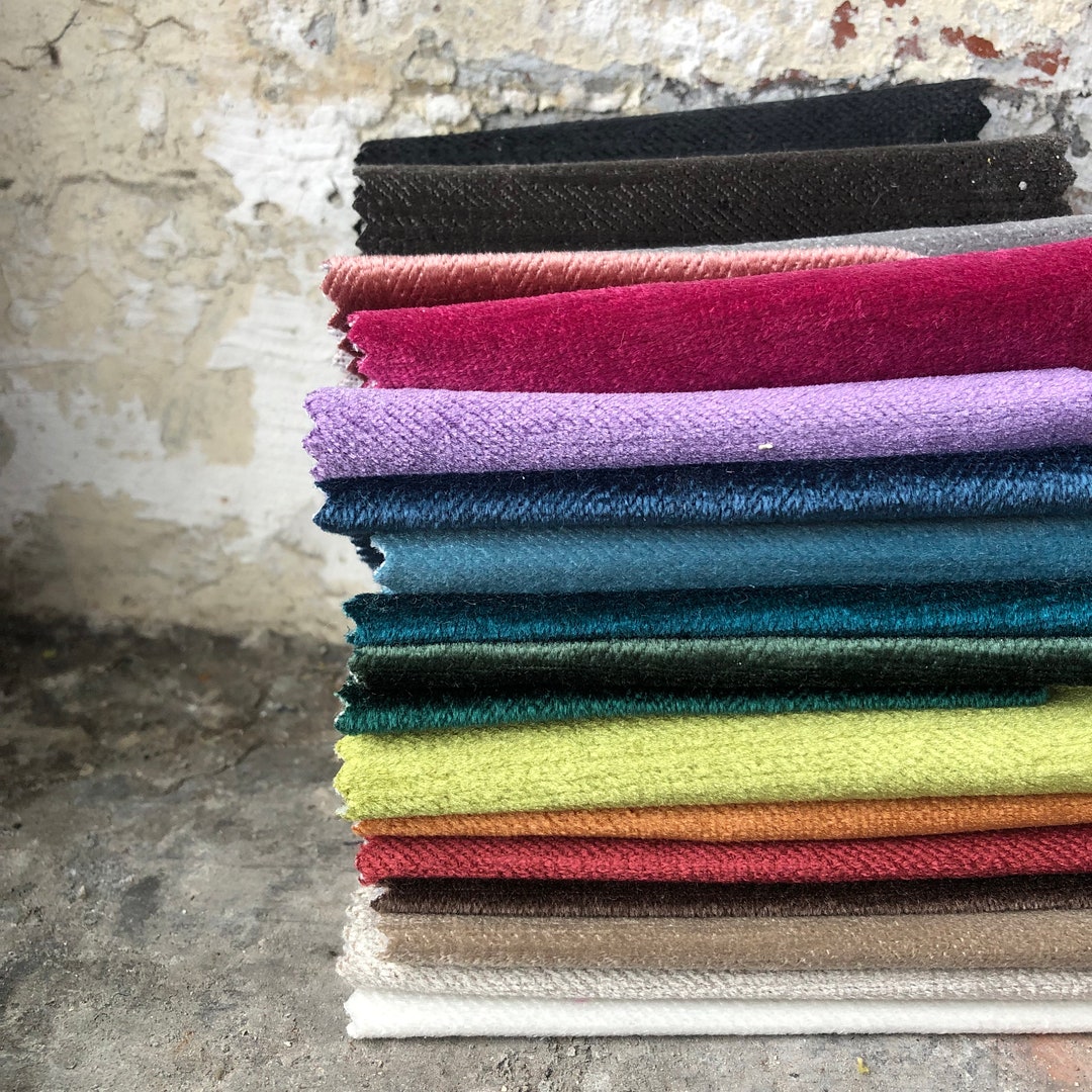 Soft Sheen Textured Chenille Velvet Fabrics for Upholstery, Curtains ...