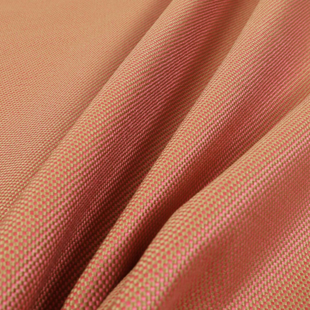 Dual Coloured Textured Chenille Weave Pink Brown Furnishing Upholstery ...