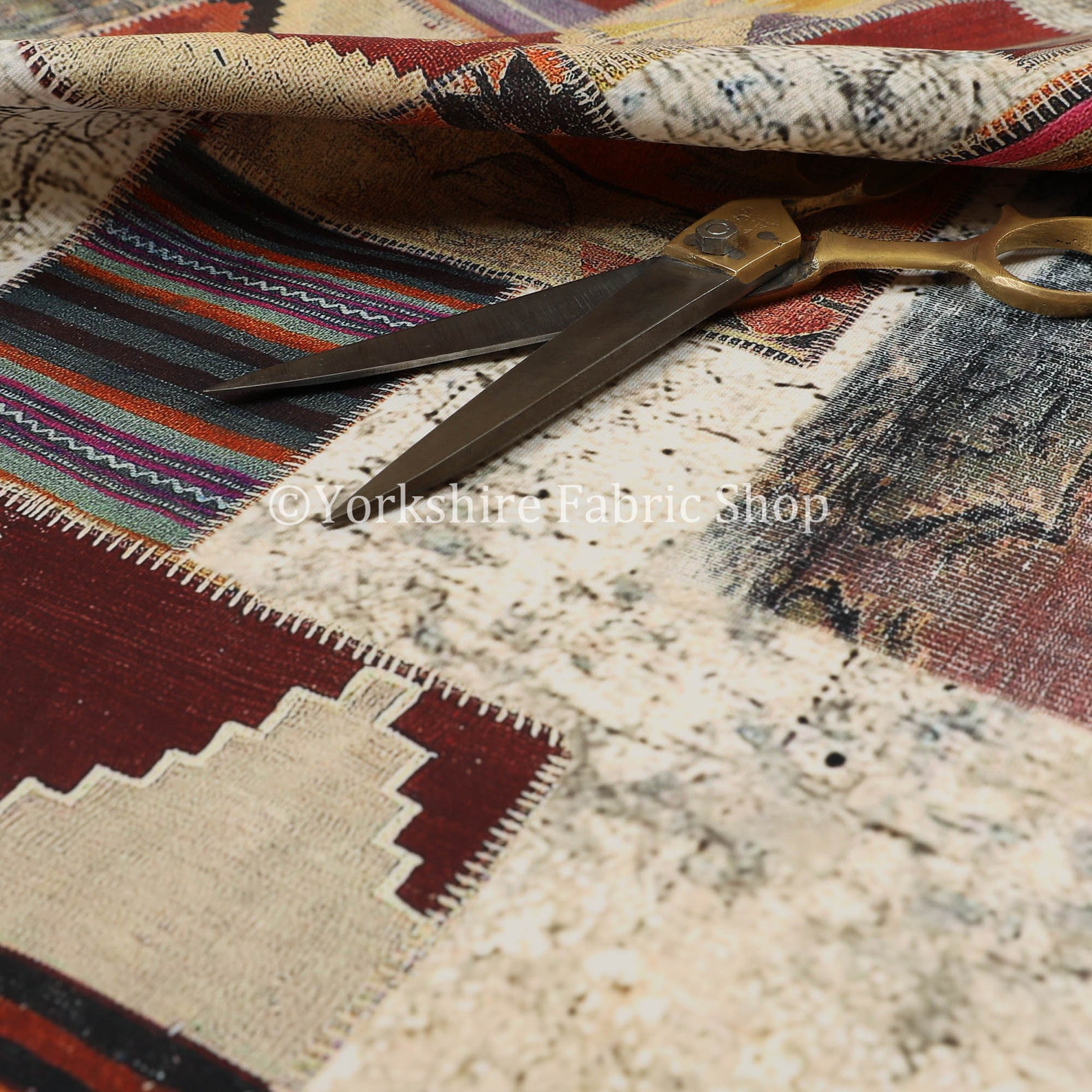 New Sewing Kilim Pattern Patchwork Multi Colour Velour Velvet | Etsy