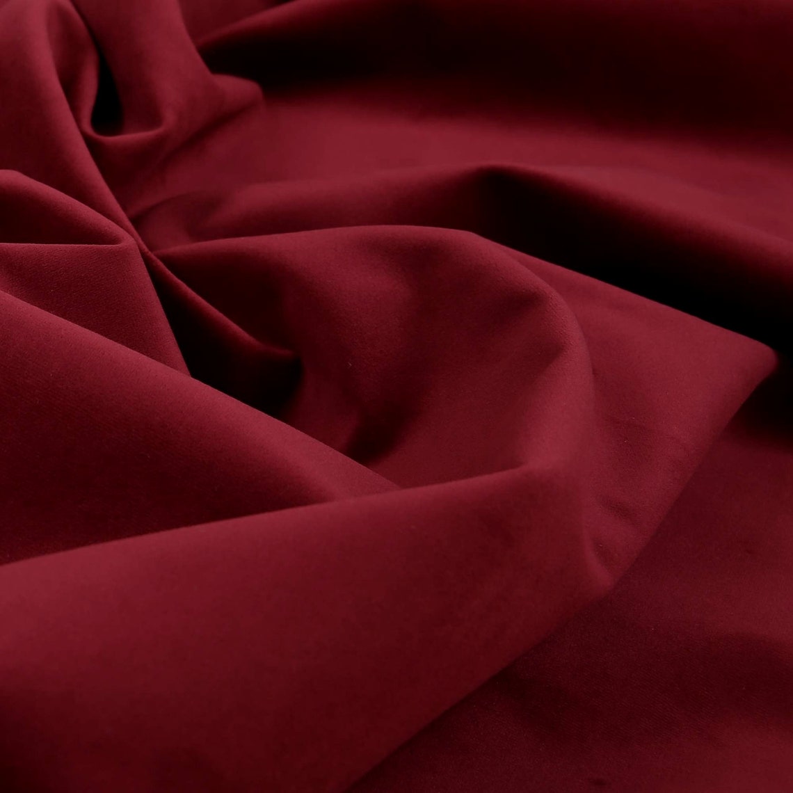 Plain Matt Soft Deep Red Velvet Fabric Moleskin Textured - Etsy