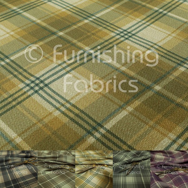 Checked Linen Fabric - Etsy