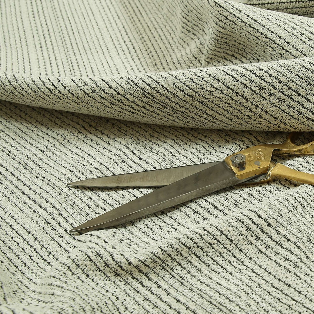 Semi Plain Solid Textured Soft Cream Chenille Upholstery Fabrics for ...