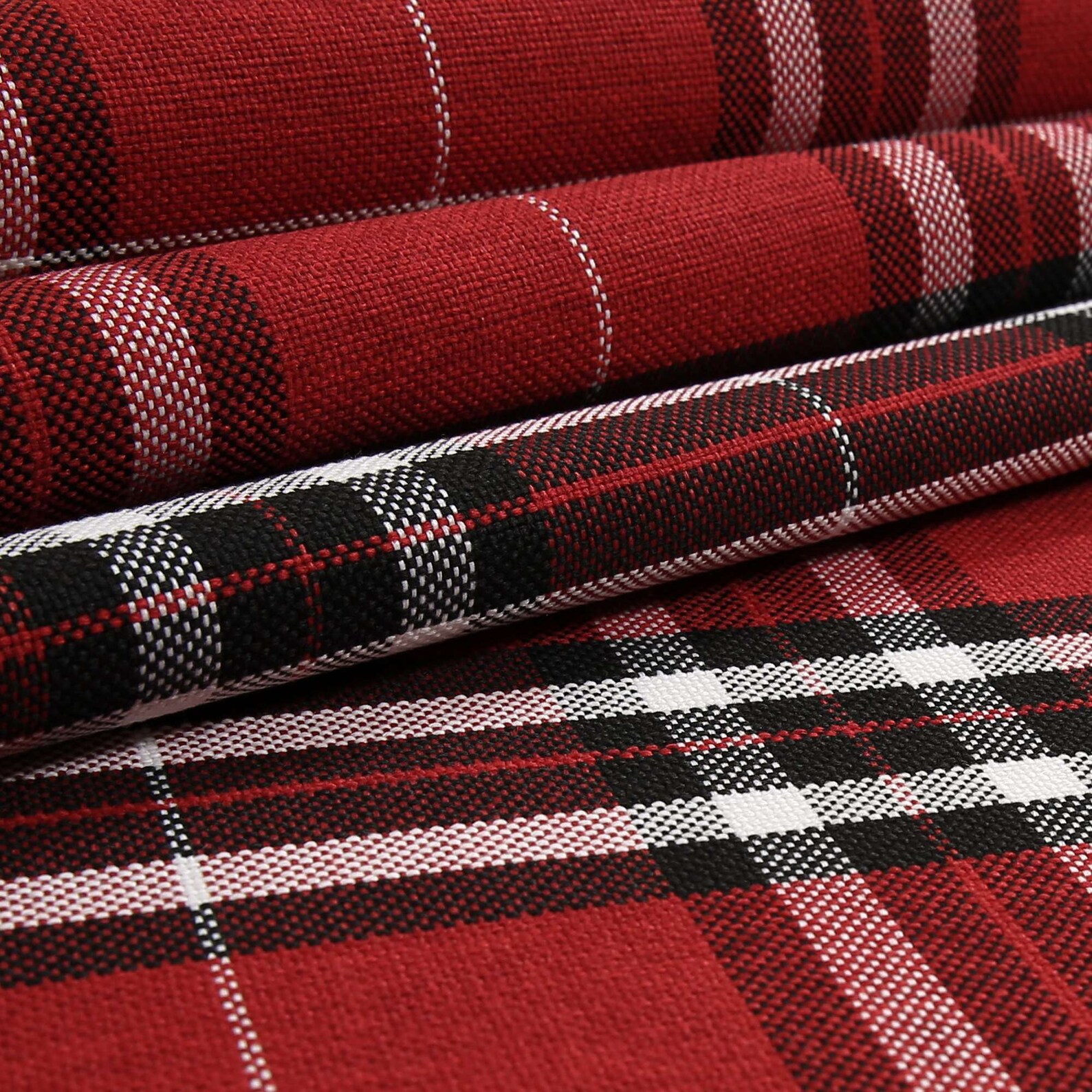 Fire Treated Tartan Check Durable Woven Upholstery Fabric for Curtains ...