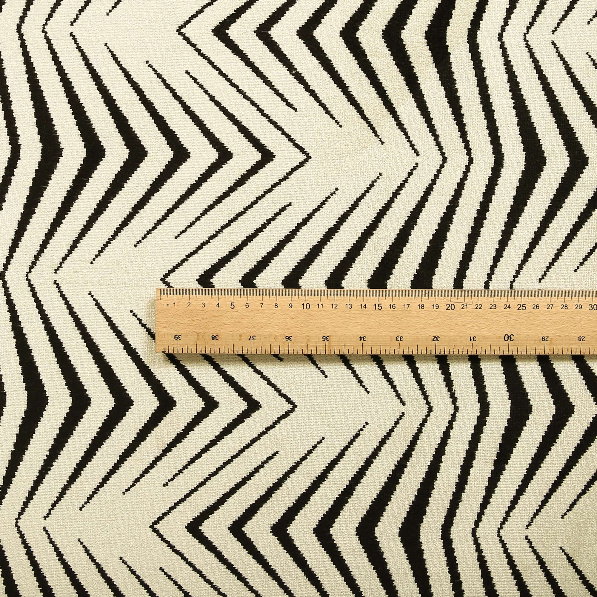 New Geometric Designer Modern Thin Chevron Striped Black Cream - Etsy