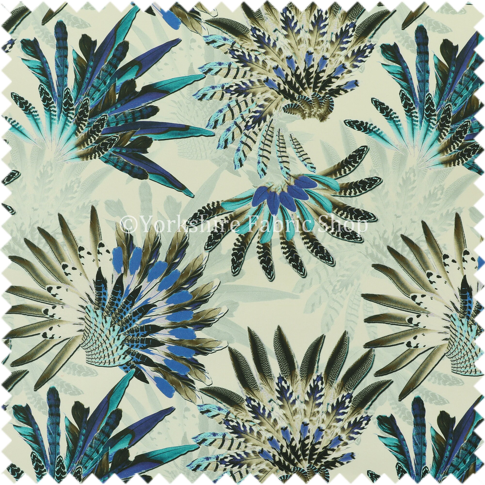 Turquoise Blue Native American Pattern Colourful Velour Velvet | Etsy UK