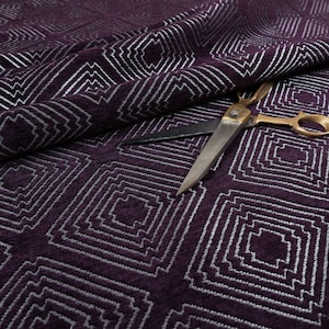 Purple Silver Colour Shine Effect Modern Geometric Sharp Pattern ...