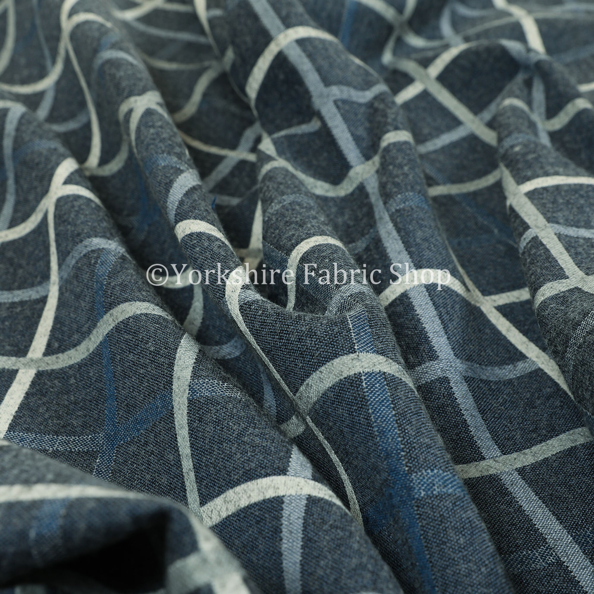 New Blue Colour Tartan Scottish Pattern Soft Touch Wool Effect | Etsy UK