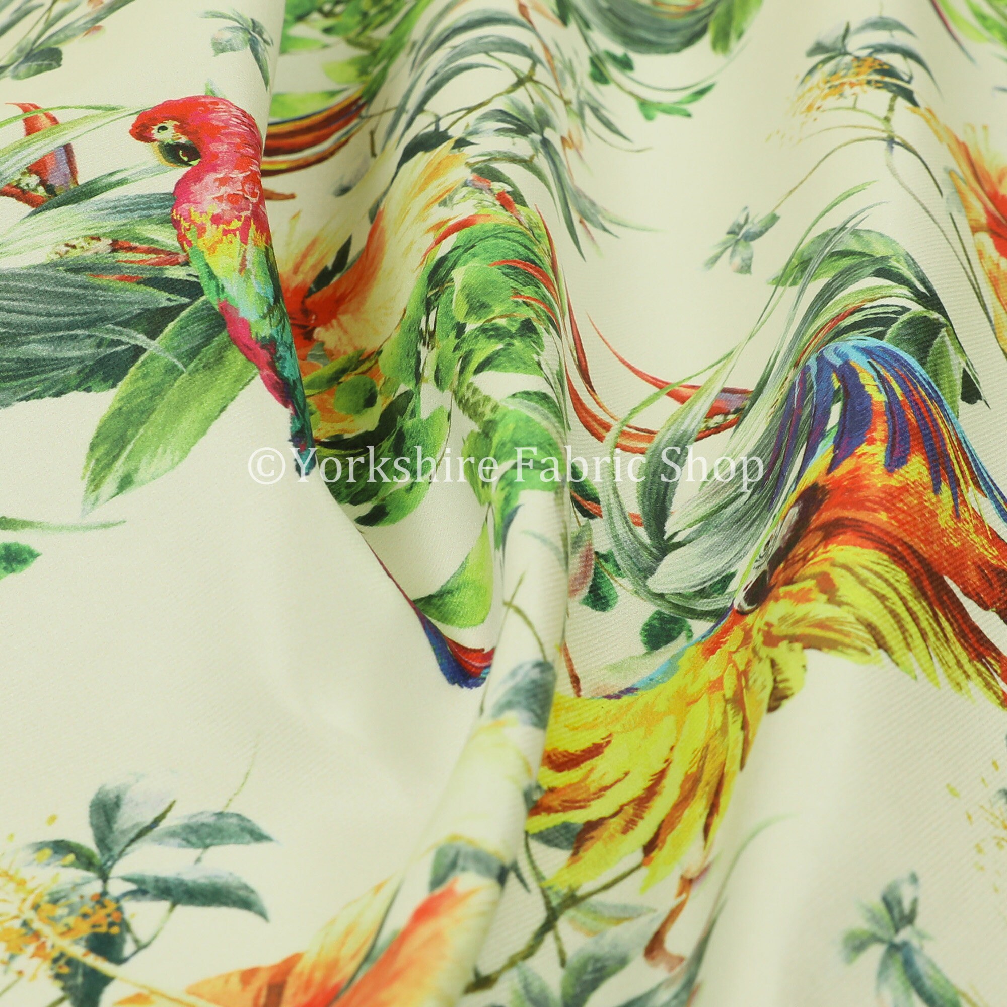 Colourful Parrot Jungle Pattern Velour Velvet Printed - Etsy UK