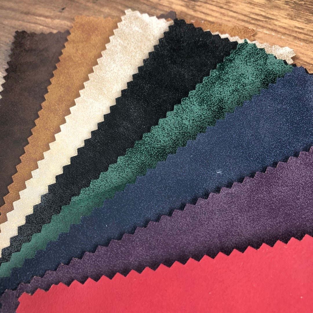 Soft Muted Matte Faux Nubuck Leather Suede Effect Upholstery Fabric for ...