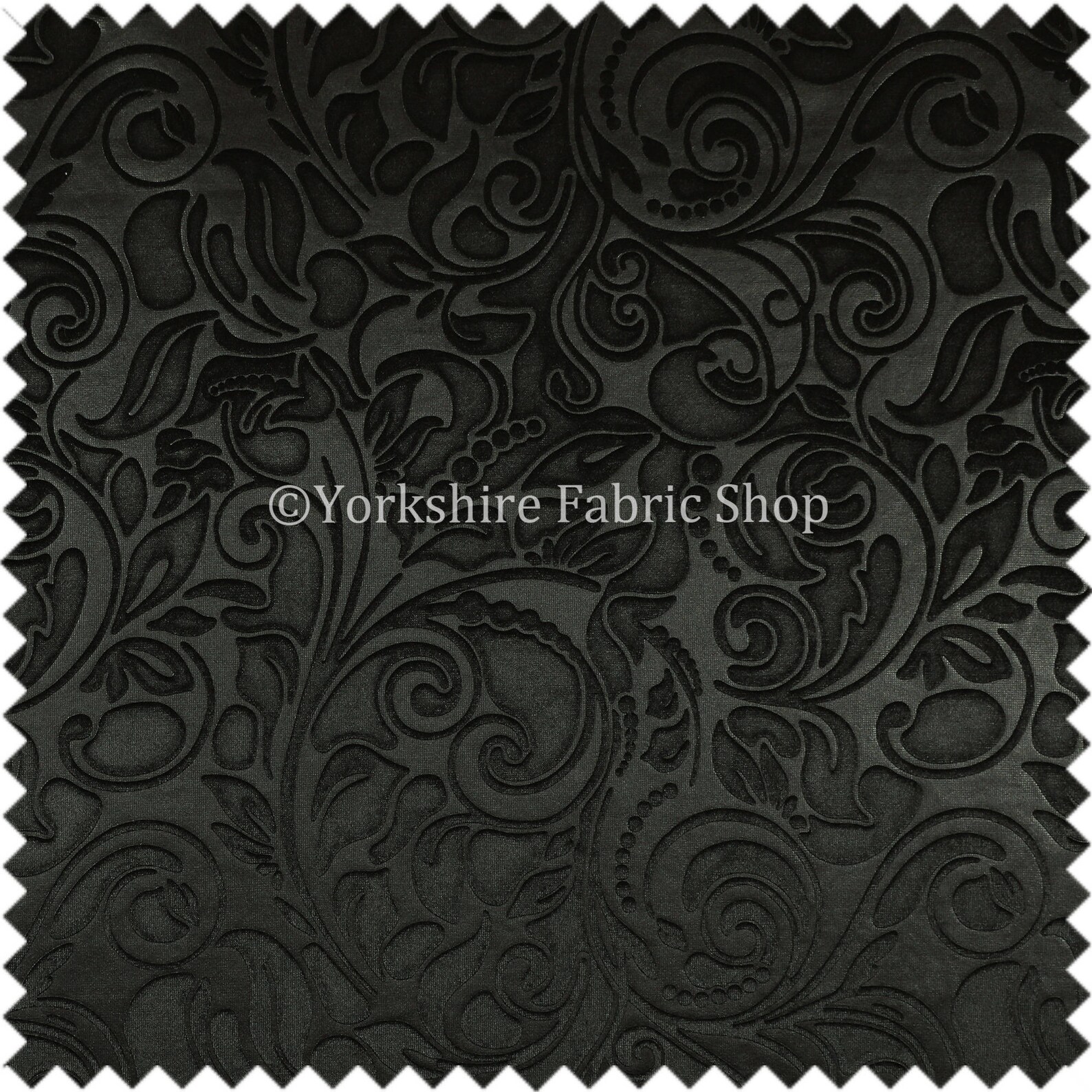 Quality Shiny Floral Embossed Black Velvet Pattern Upholstery - Etsy