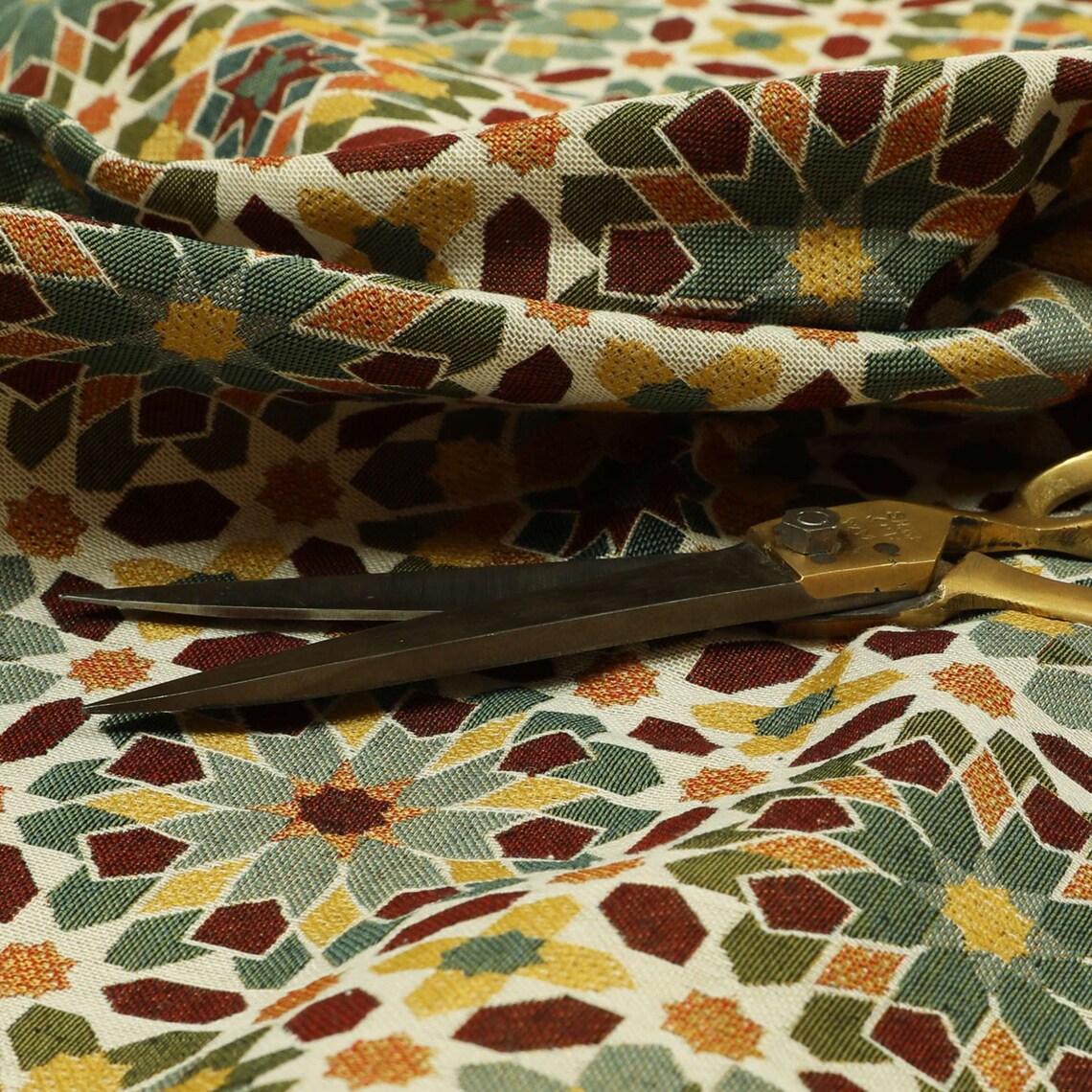 New Geometric Colourful Star Pattern Red Blue Green Jacquard - Etsy