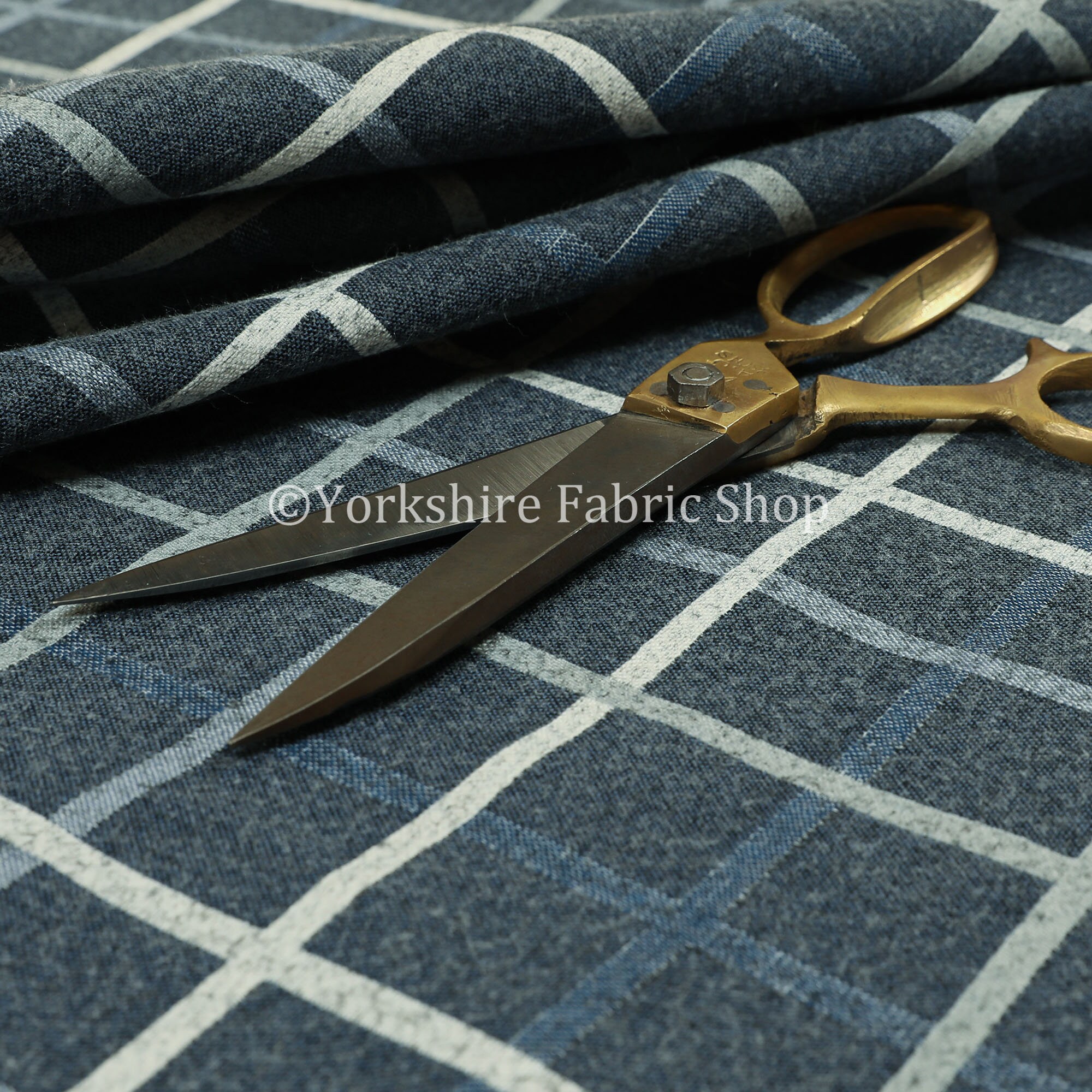 New Blue Colour Tartan Scottish Pattern Soft Touch Wool Effect | Etsy UK