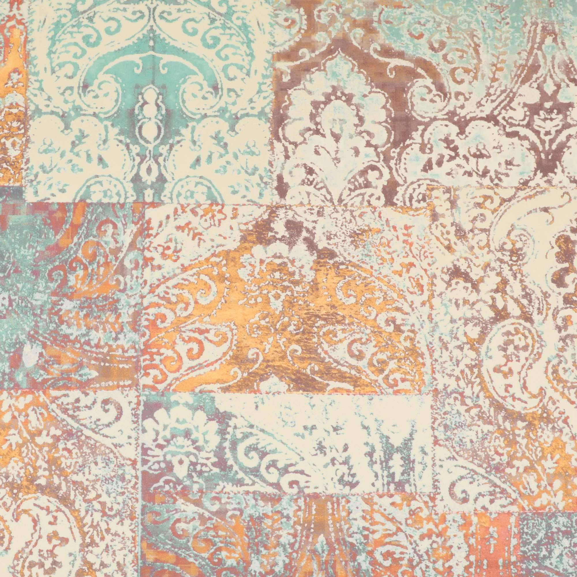 New Soft Printed Velvet Patchwork Damask Traditional Pattern ...