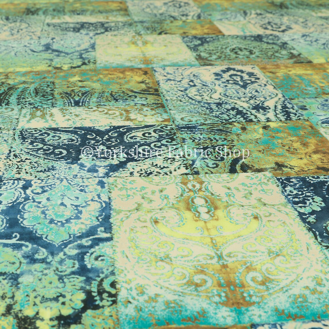 New Soft Printed Velvet Patchwork Damask Traditional Pattern | Etsy