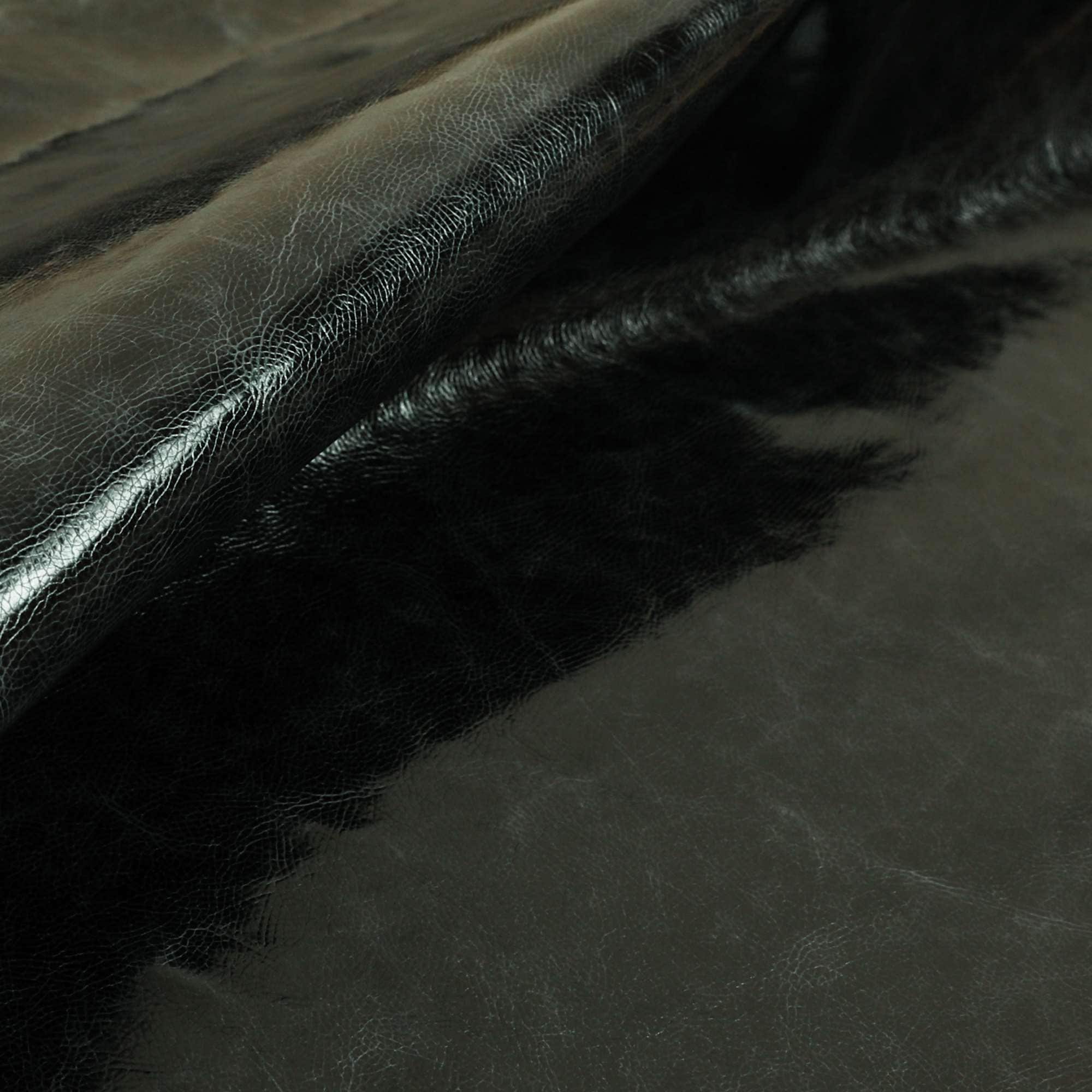 Black Distressed Leather Hides
