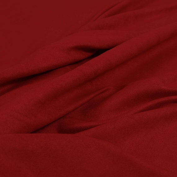 Red Suede Fabric Durable Lightweight Soft New Orange Colour Faux Suede