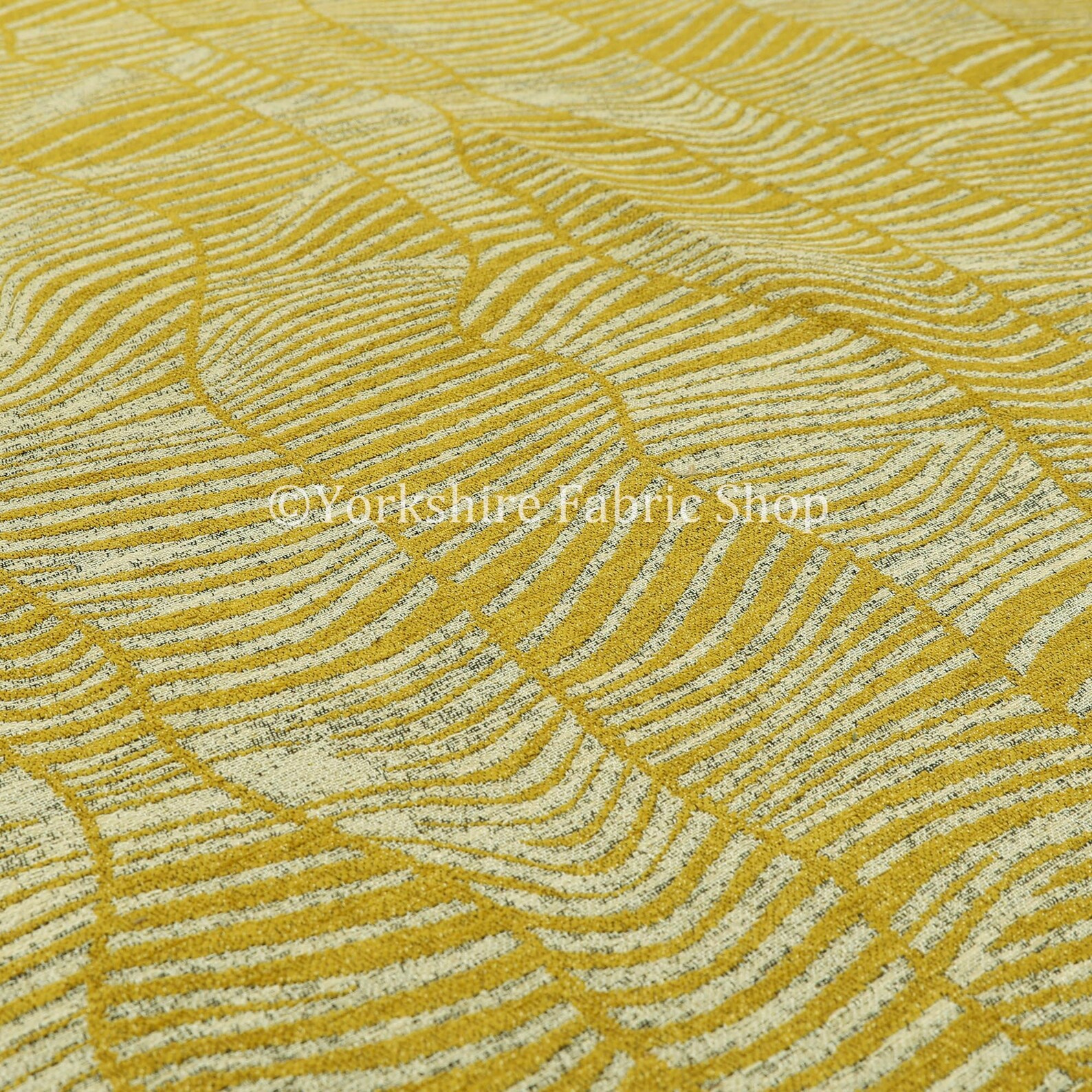 New Modern Design Abstract Pattern Yellow Colour Chenille - Etsy
