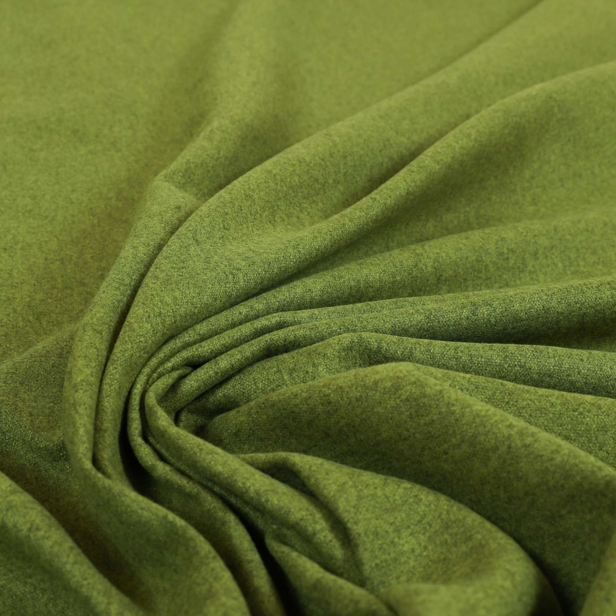 Soft Wool Effect Plain Quality Lightweight Green Grass Chenille ...