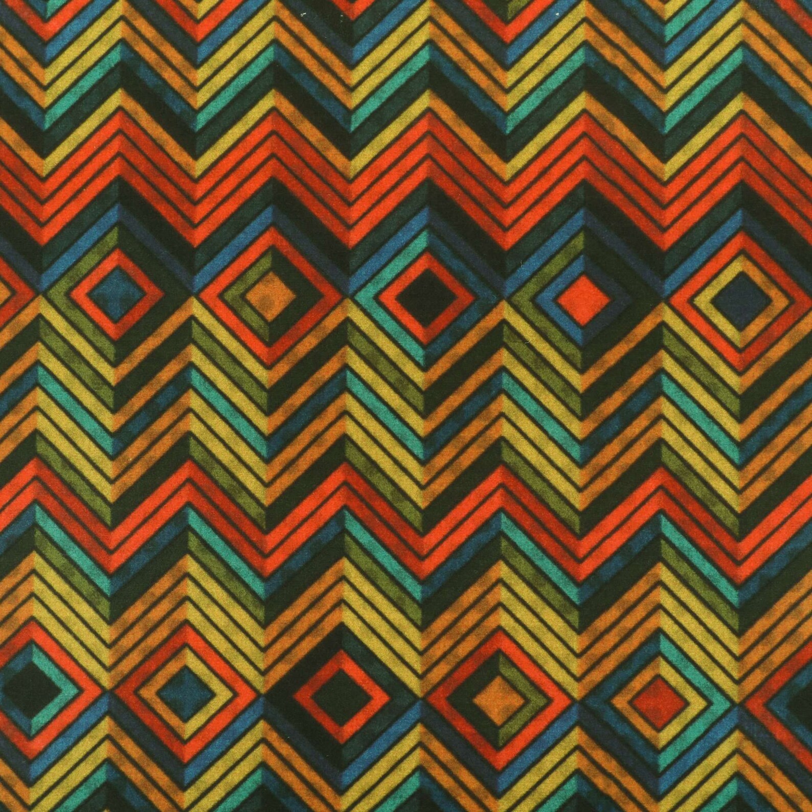 Chevron Diamond Colourful Pattern Velour Velvet Print Upholstery ...