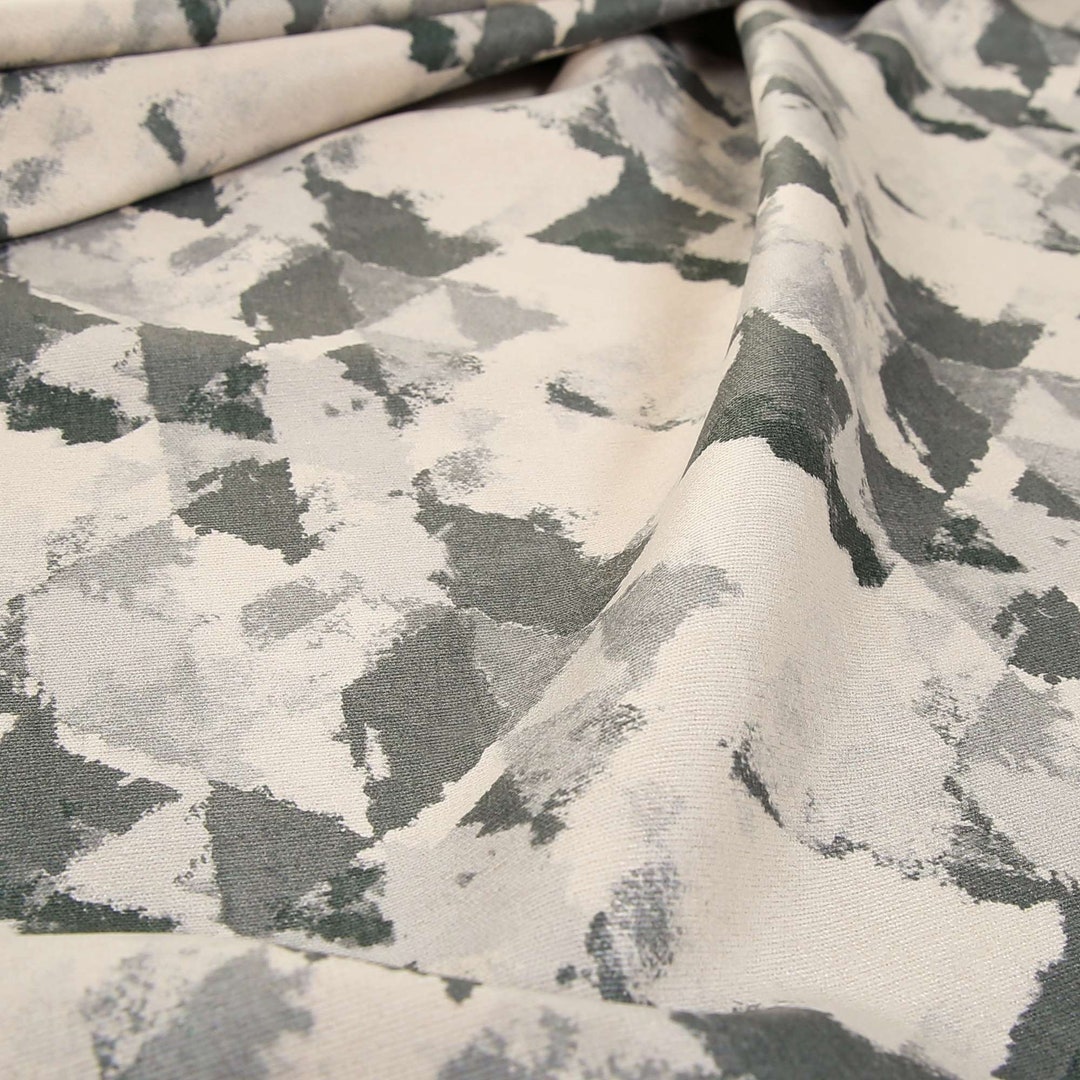 Modern Geometric La Triangle Pattern Grey White Colour Soft Chenille ...